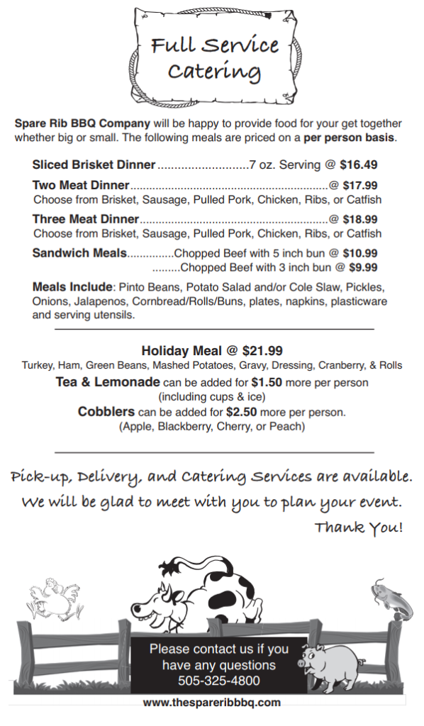 Catering – The Spare Rib BBQ